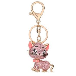 Accessories | Lovely Cat Crystal Rhinestones Keychain | Poshmark